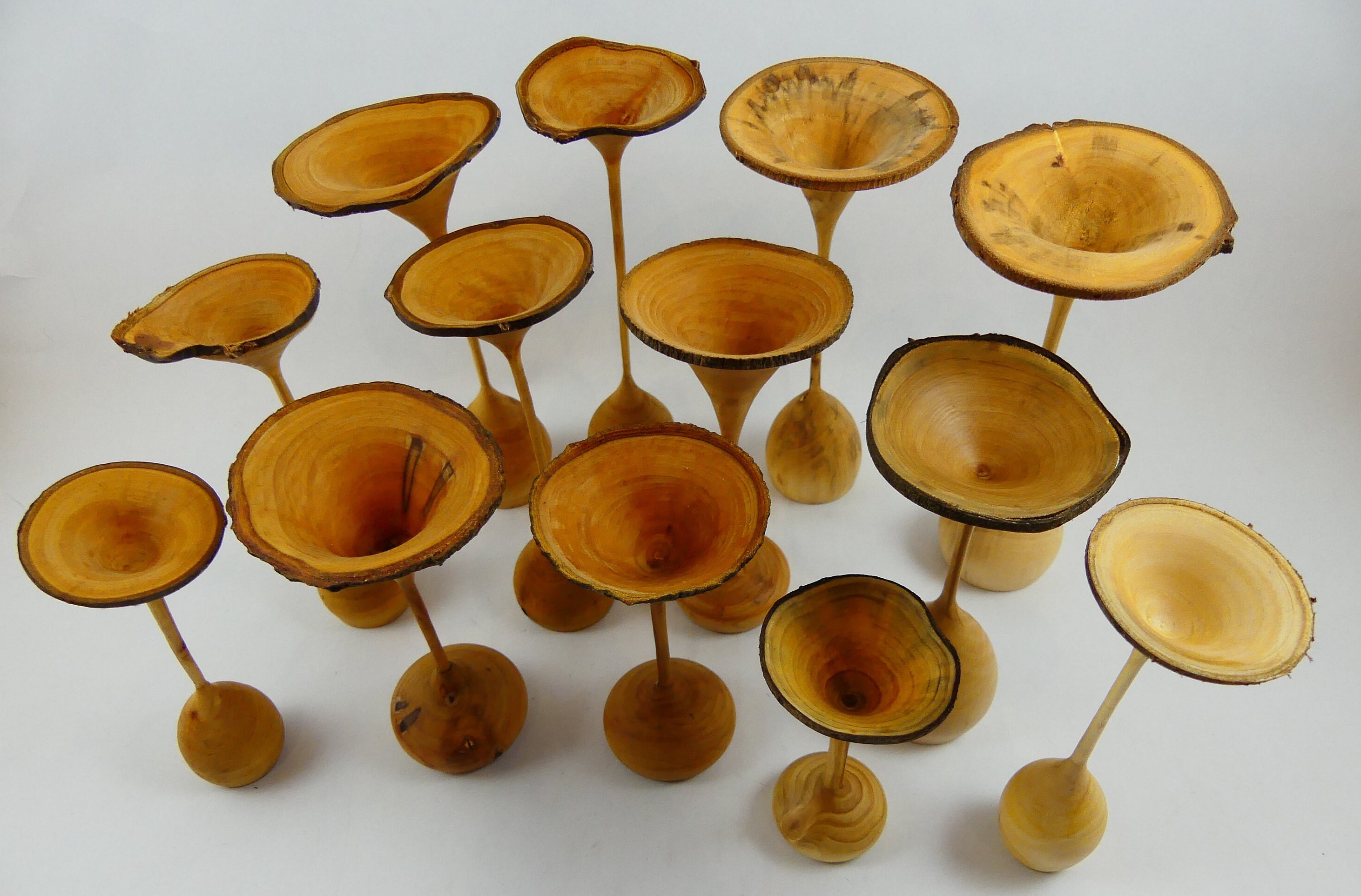 Forest Flower Wood Turned Ornamental Art Sold Individually - Etsy