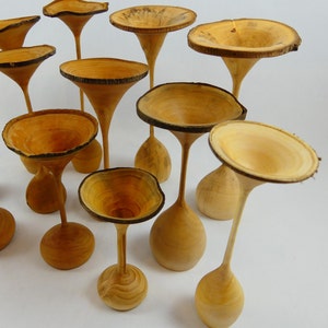 Forest Flower Wood Turned Ornamental Art Sold Individually - Etsy