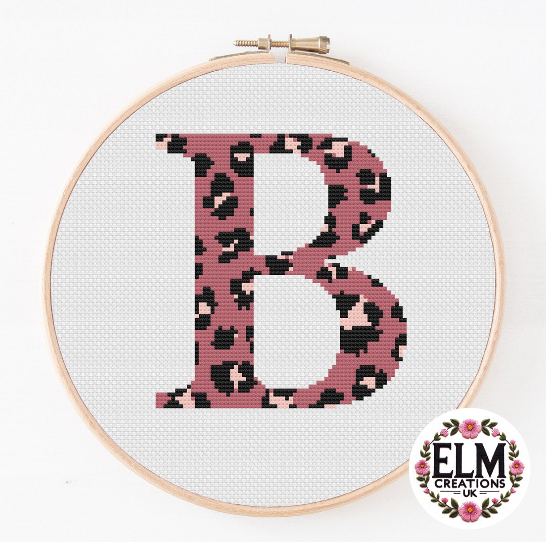 Leopard Print Letter B Cross Stitch Pattern - Instant Download - PDF ...