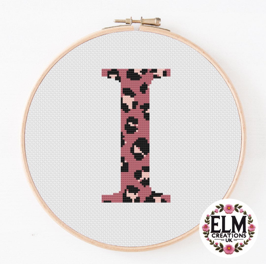 Leopard Print Letter I Cross Stitch Pattern - Instant Download - PDF ...