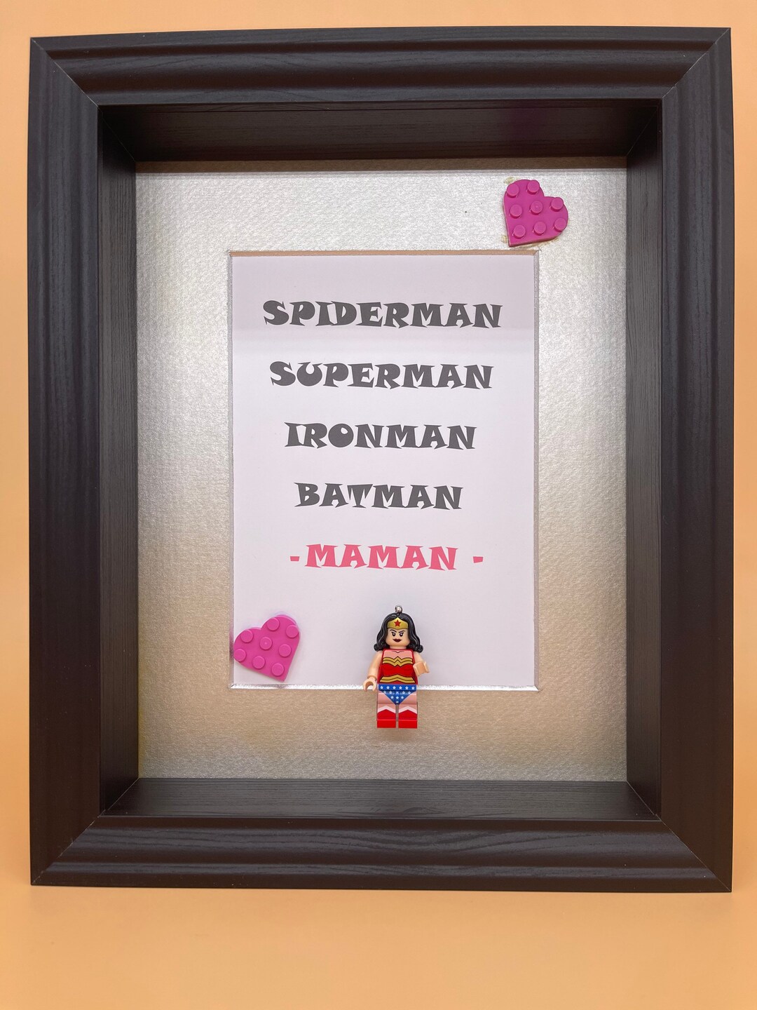 Tableau super maman Lego Wonderwoman - Etsy Nederland