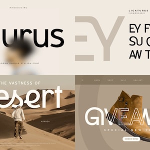 Modern Font Bundle: 17 Unique Commercial Fonts - Etsy