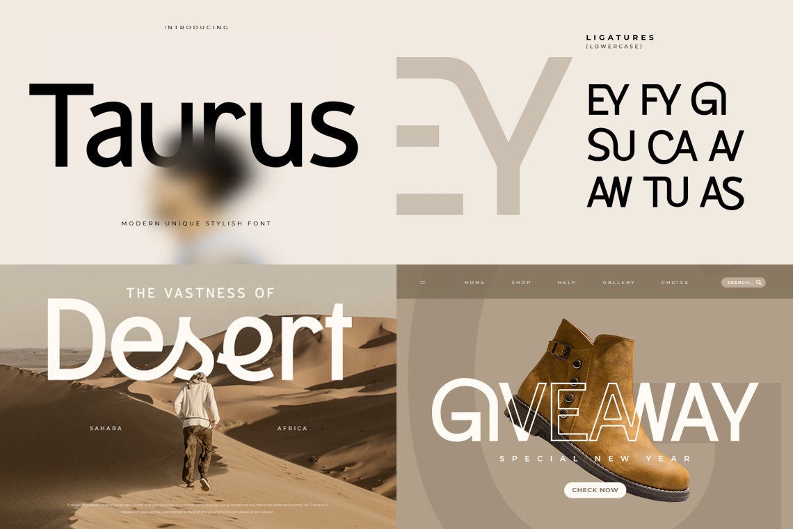 Modern Font Bundle: 17 Unique Commercial Fonts - Etsy