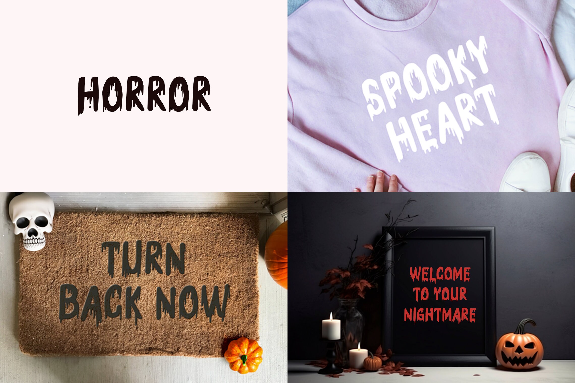 Halloween Fonts Bundle 8 in 1 - Spooky Fonts, Witch Font, Ghost Fonts ...