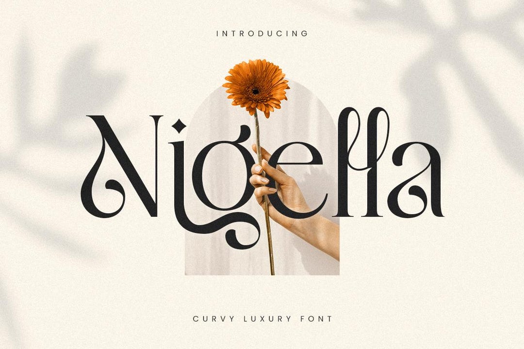Nigella Curvy Font – Luxury Typeface for Branding & Logos - Etsy