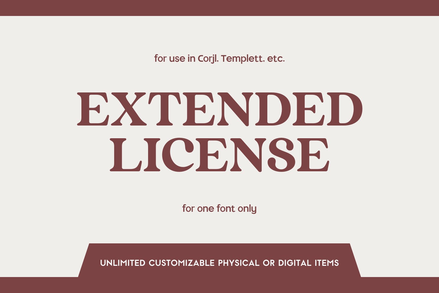 EXTENDED LICENSE for ONE Font - Use for (corjl, Templett, Etc) - Etsy