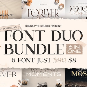 6 in 1 Font Duo Bundle – Perfect Pairing Fonts for Logos, Branding ...