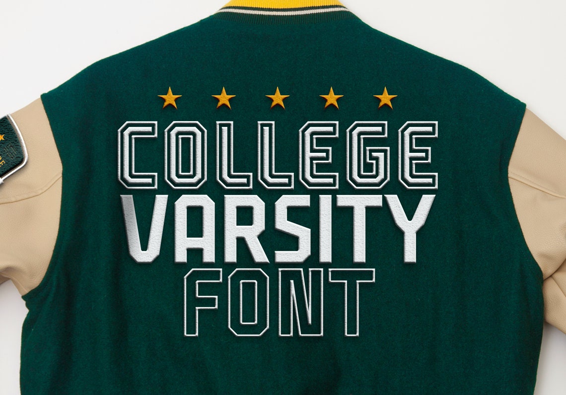 Varsity Letters Svg, Varsity Alphabet, College Alphabet Svg, University ...
