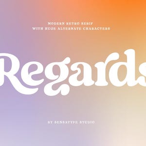 Regards - Modern Retro Serif - Etsy