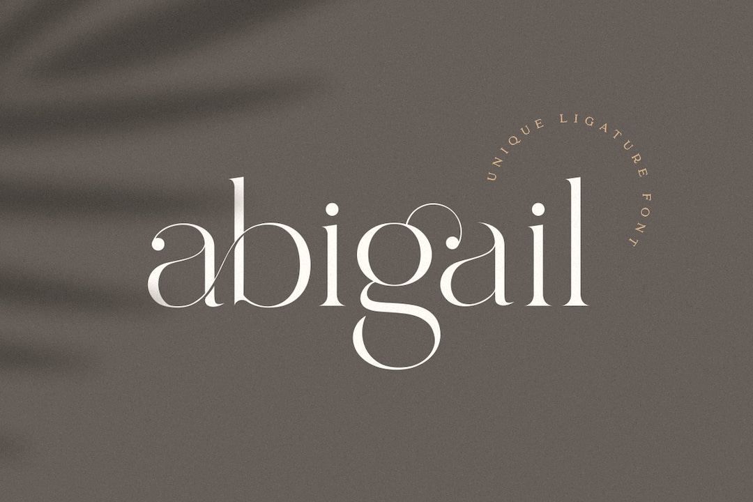 Abigail Ligature Font: Elegant Cursive Font (OTF, TTF, WOFF) - Etsy