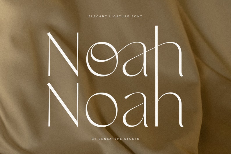 Noah Elegant Ligature Font: Modern Script for Logos - Etsy