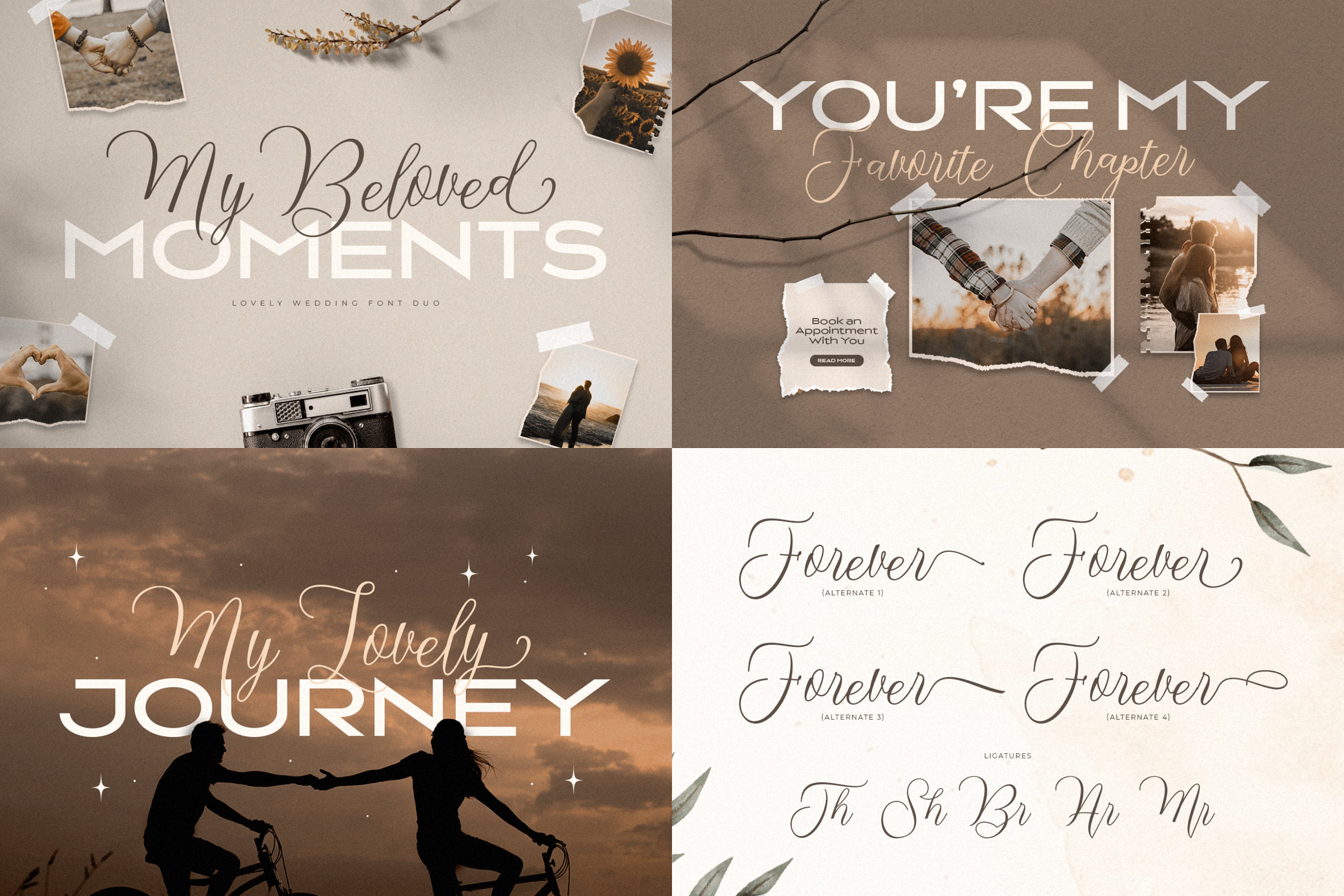 Romantic Font Bundle: Elegant Script, Cursive & Heart Fonts - Etsy