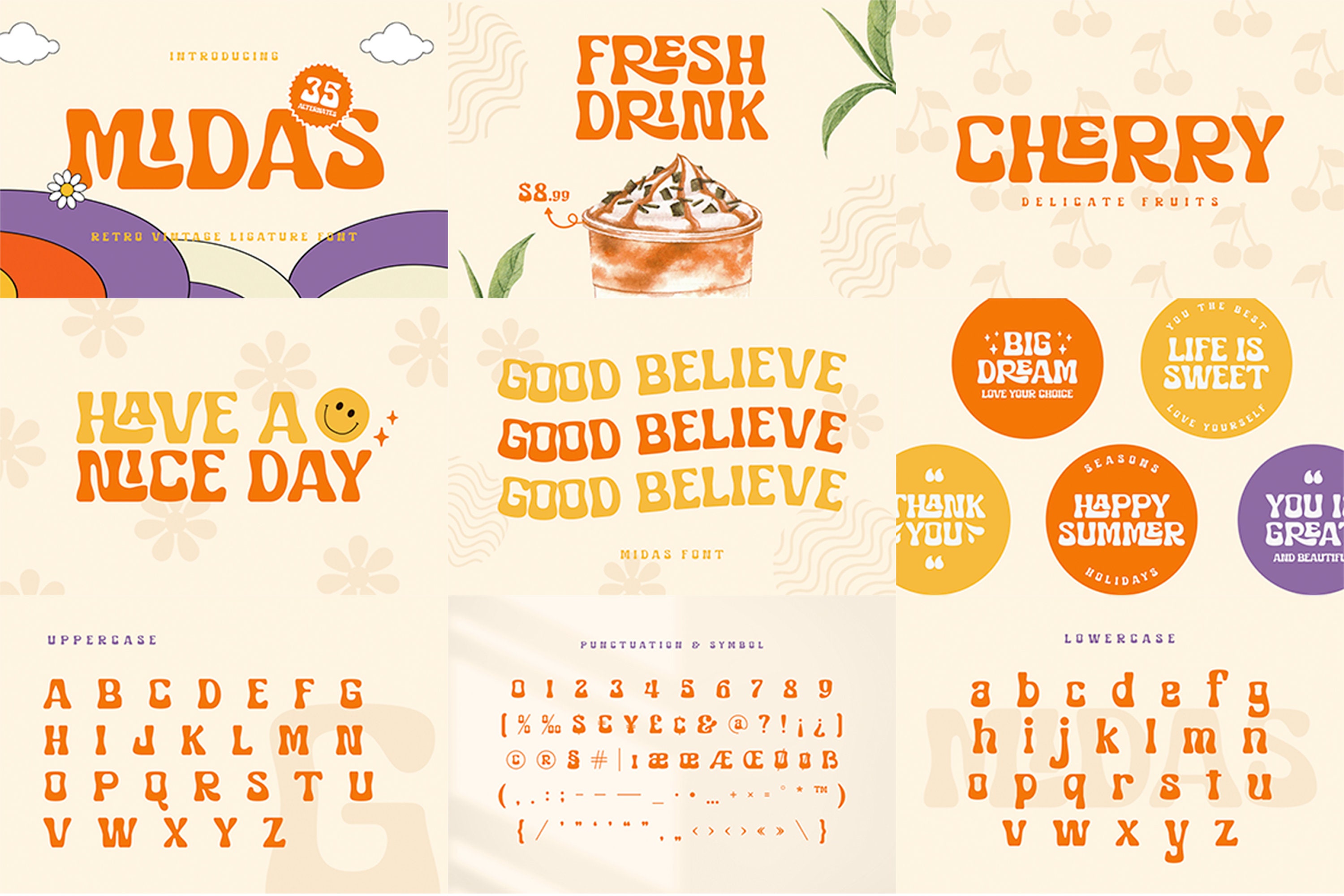 Vintage Retro Fonts Bundle 20 in 1 Vintage Fonts, Retro Fonts, Sign ...