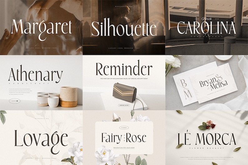 15 in 1 Luxury Elegant Beauty Font Bundle Font Bundle, Elegant Font ...