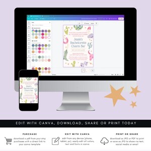Bachelorette Party Invitation | Good Luck Charm Bar Invite | Digital ...