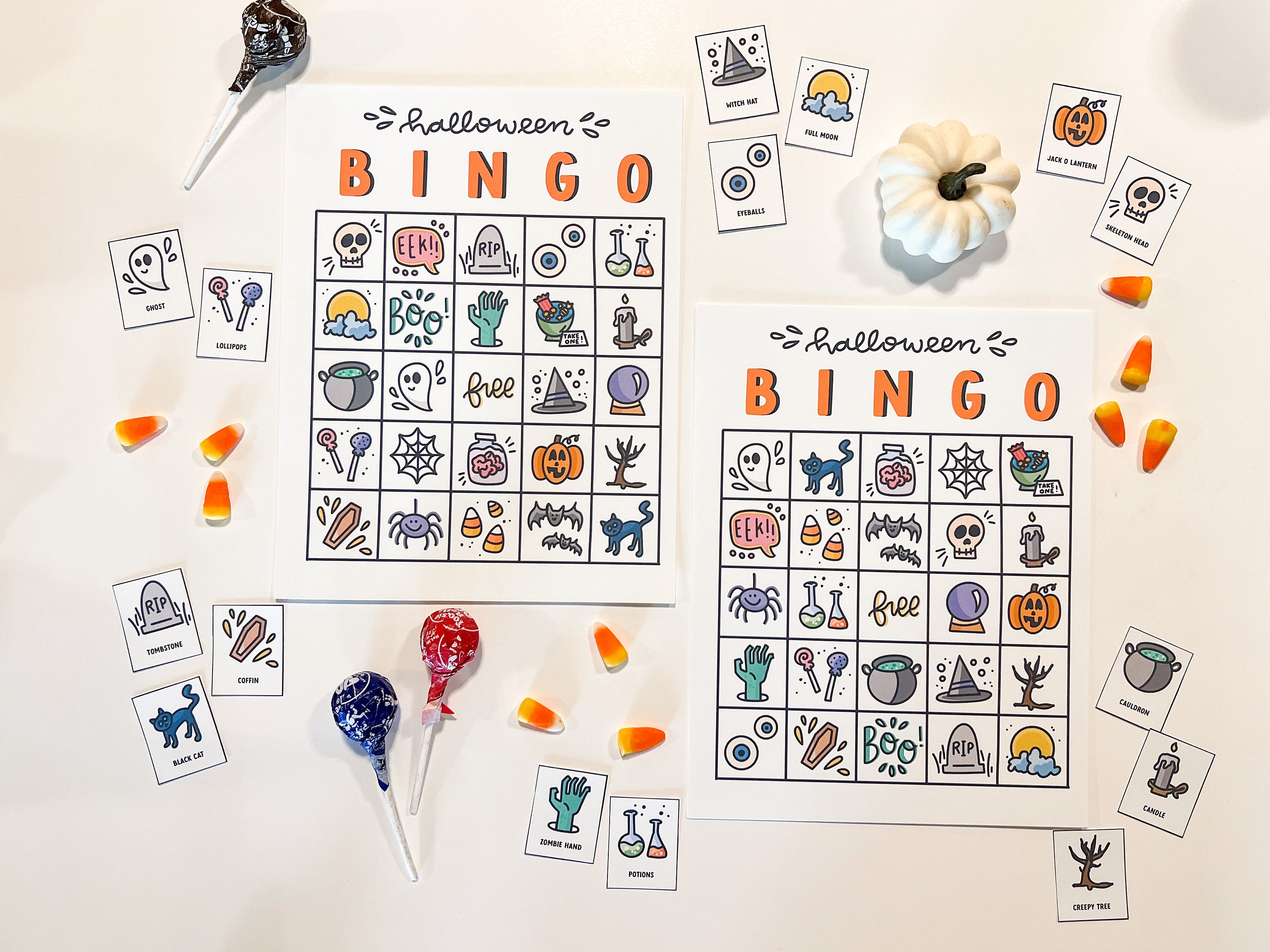Printable Halloween Bingo - 10 Unique Game Boards - Digital Download - Etsy