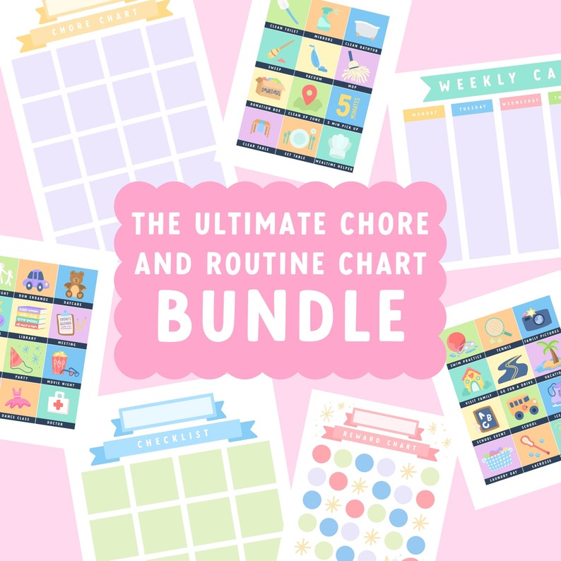ULTIMATE Chore and Routine Chart Bundle - Digital Download | Printable ...
