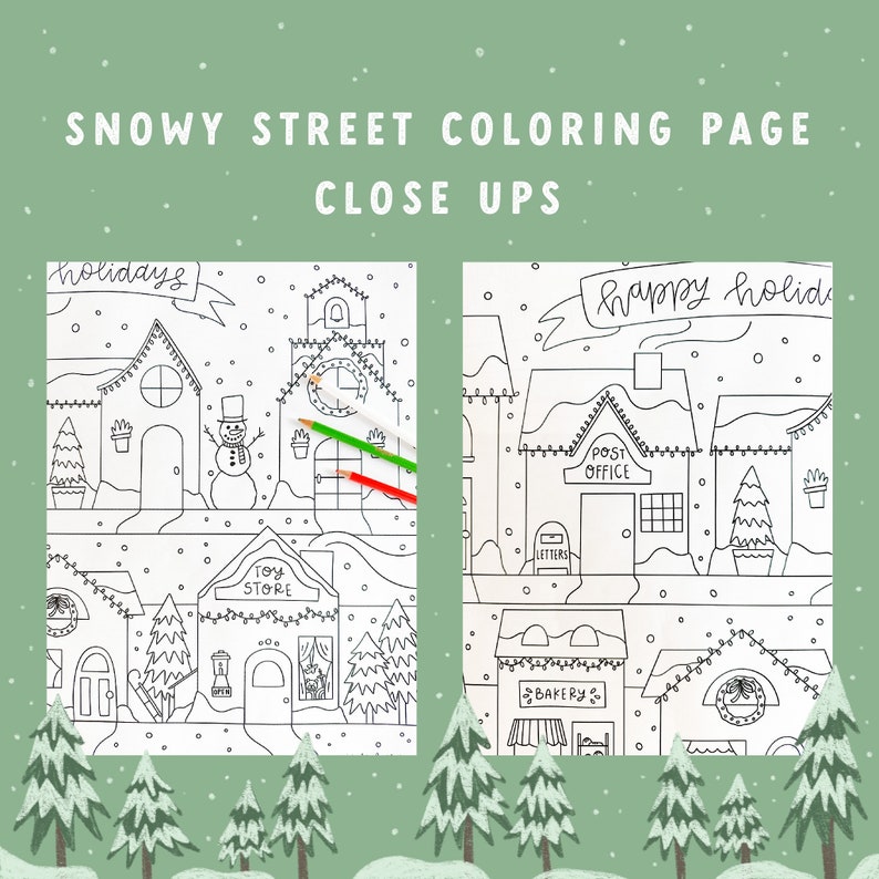 GIANT Printable Holiday Coloring Page | Coloring Poster | Christmas ...
