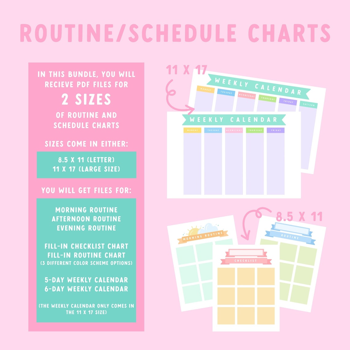 ULTIMATE Chore and Routine Chart Bundle - Digital Download | Printable ...