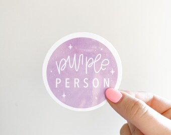 Purple Person Sticker - Etsy