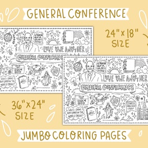 Jumbo General Conference Coloring Page: Family Activity (digital ...