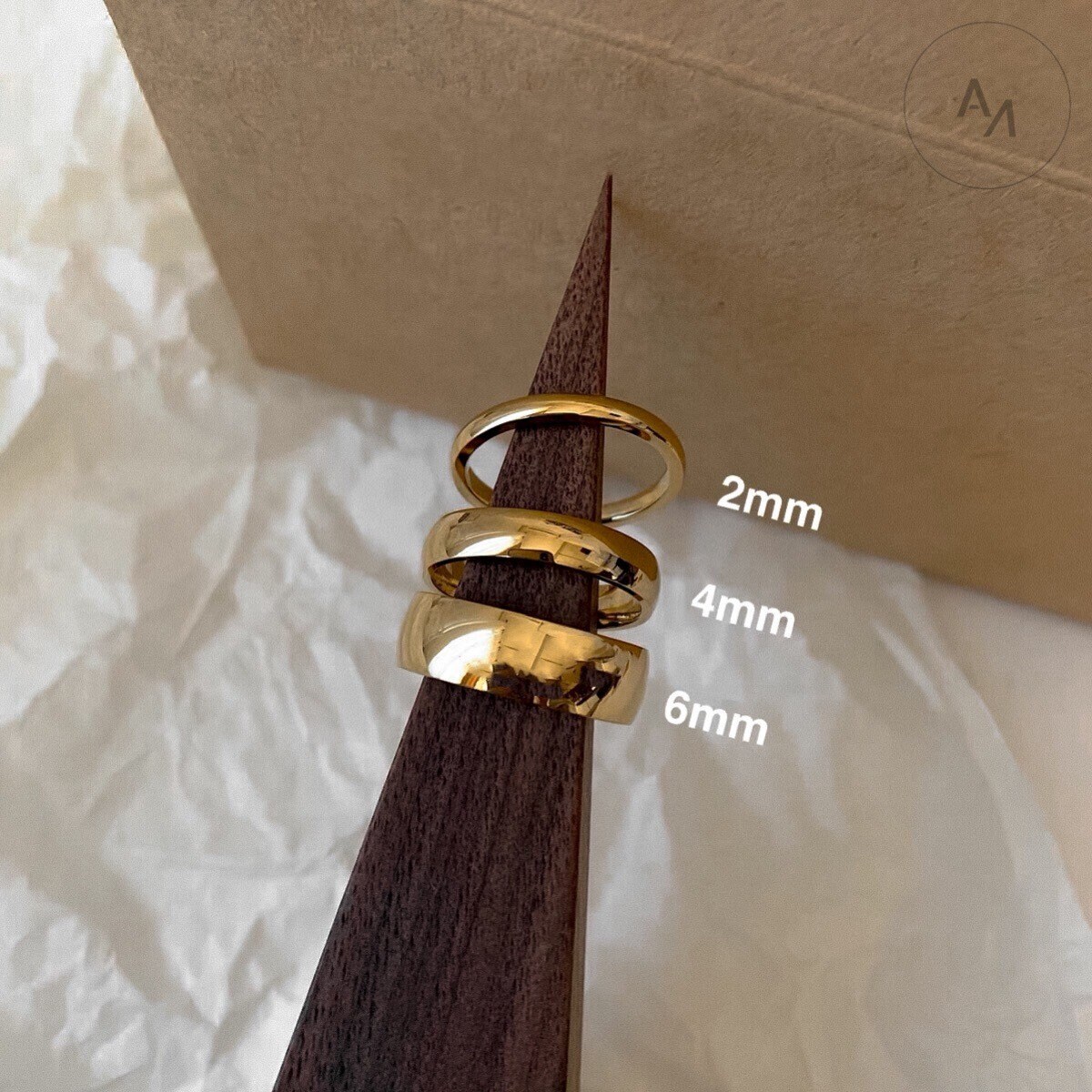 18K Gold Band Stacker Ring Simple Band Ring Minimal Stacking | Etsy