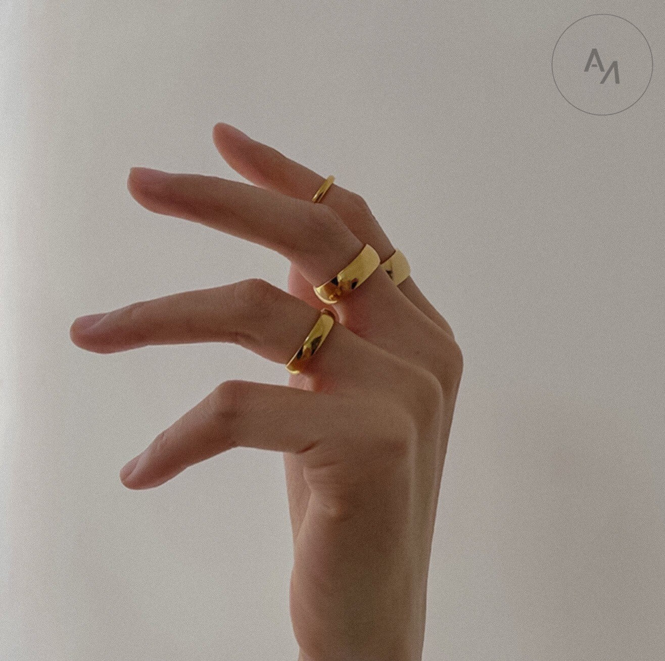 18K Gold Band Stacker Ring Simple Band Ring Minimal Stacking | Etsy