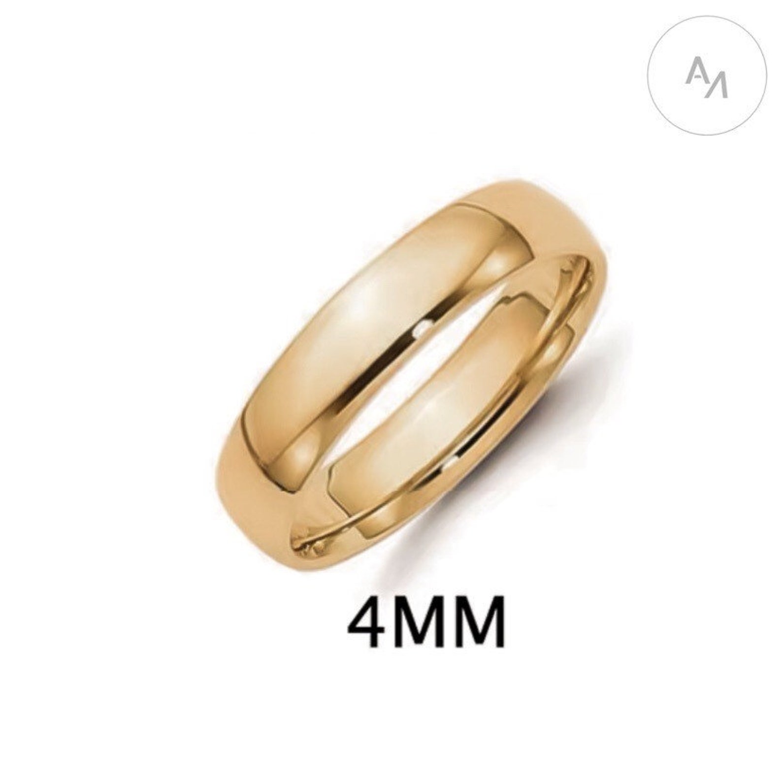 18K Gold Band Stacker Ring Simple Band Ring Minimal Stacking | Etsy