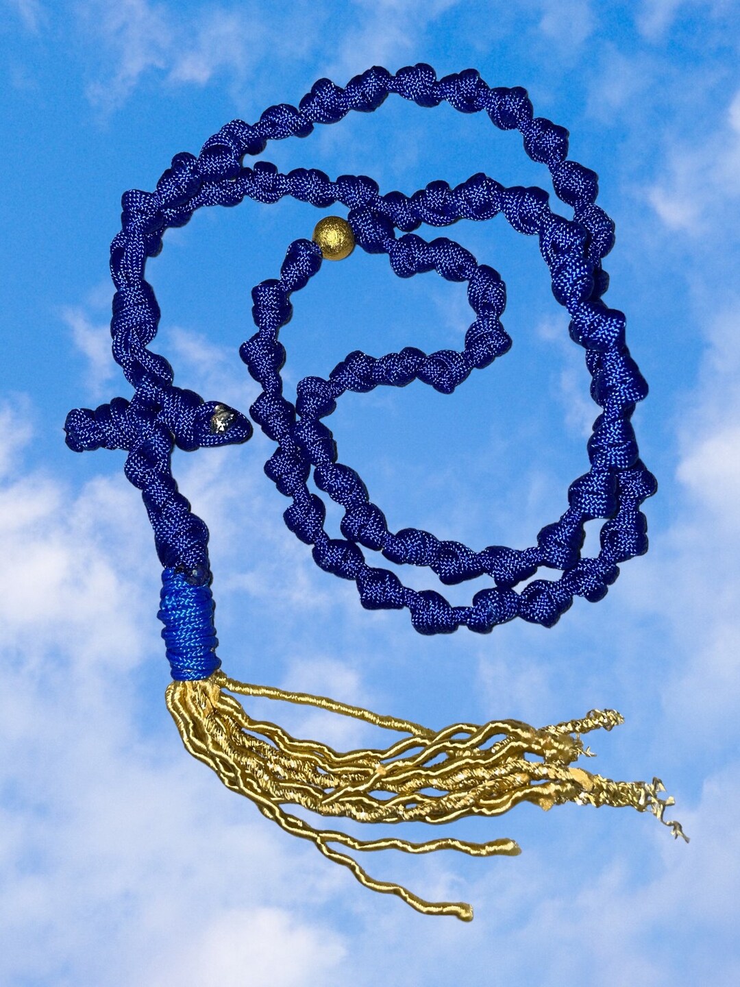 Orthodox Prayer Rope 64 Knots in Blue Paracord With Hand Tied Cross - Etsy