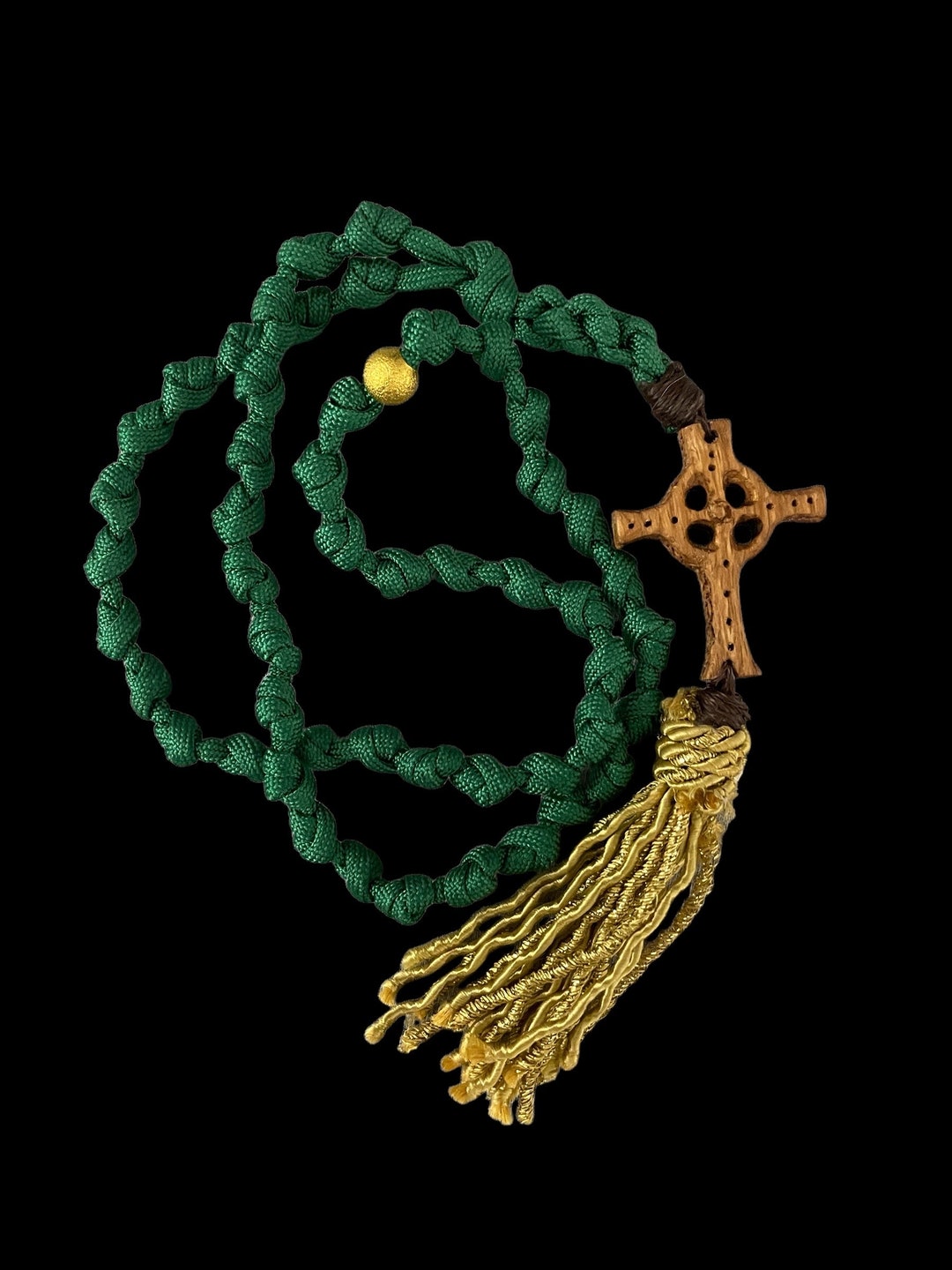 Orthodox Prayer Rope Hand Tied Paracord 50 Knots With Hand Carved ...