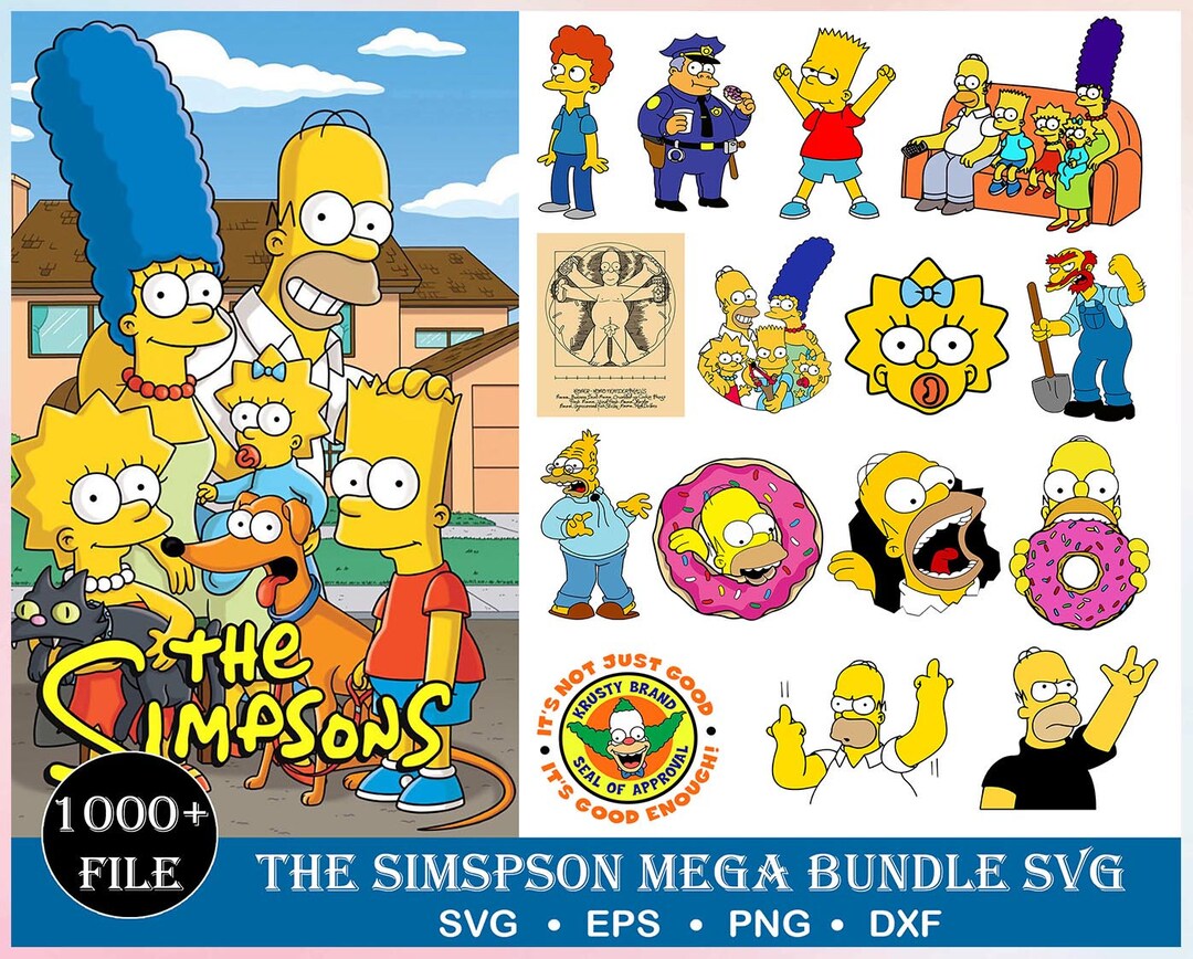 Simpsons Png Svg Clip Art Bundle,simpsons Svg Cut Files for Cricut ...