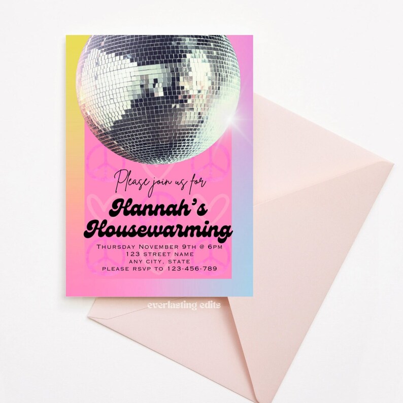 Disco Birthday Invitation - Personalizable for All Ages, Studio 54 ...