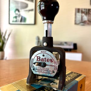 Vintage Bates Numbering Machine 6 Wheels, Style E original Box - Etsy