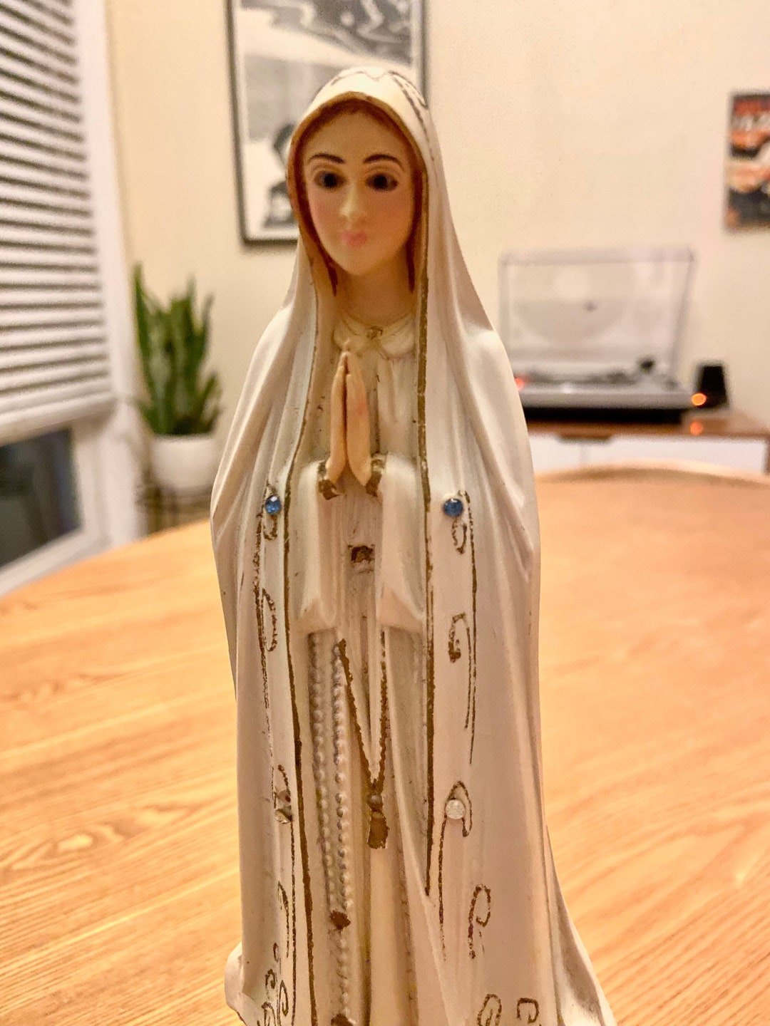 Vintage Resin Figure Our Lady of Fatima no Crown - Etsy