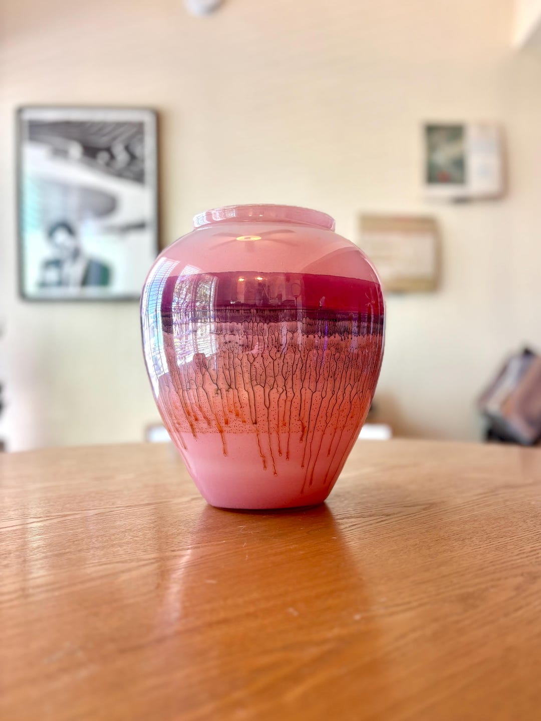 Vintage Simron Drip Glaze Vase: Hand-painted Israeli Art Pottery - Etsy