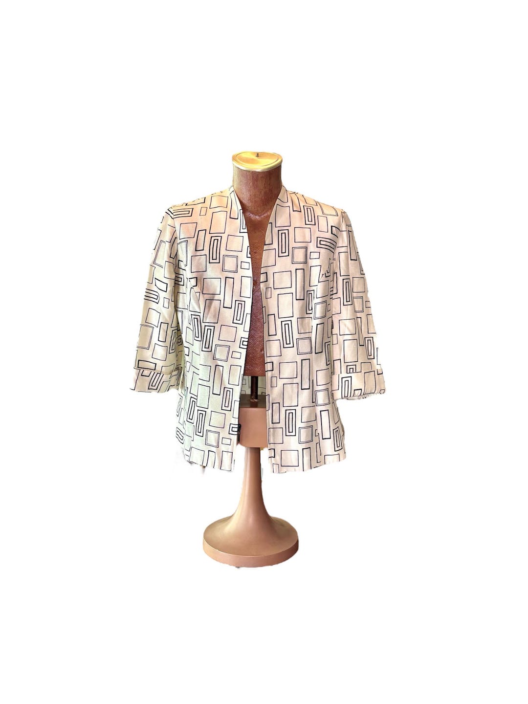 Vintage 90s Dani Max Abstract Black and White Blazer, Size 12 (pre ...