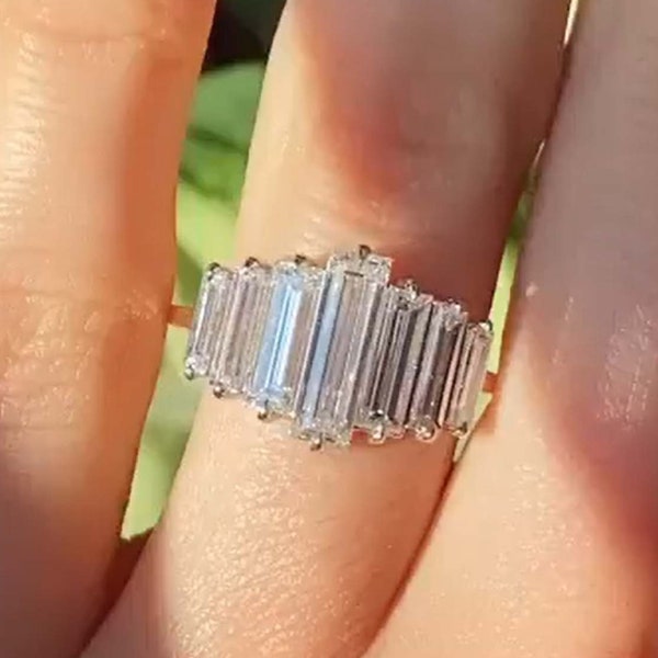 Baguette Ring - Etsy