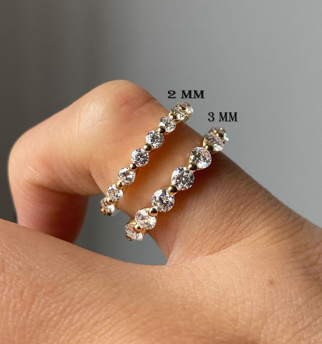 Lab Grown Diamond Bubble Band Wedding Ring Full Eternity Lab Diamond ...