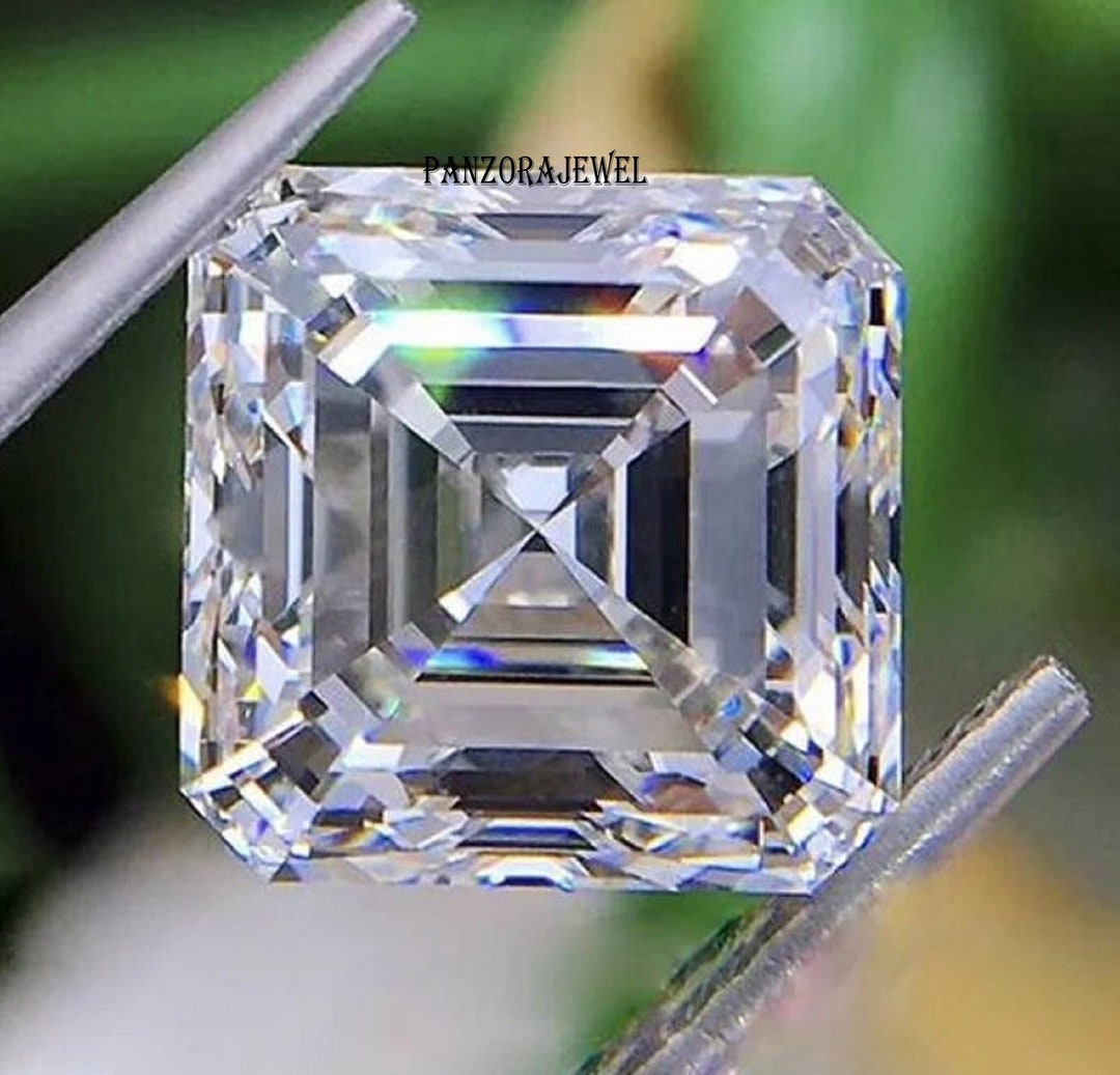 GRA Certified Asscher Cut Loose Stone Asscher Moissanite Loose Stone ...