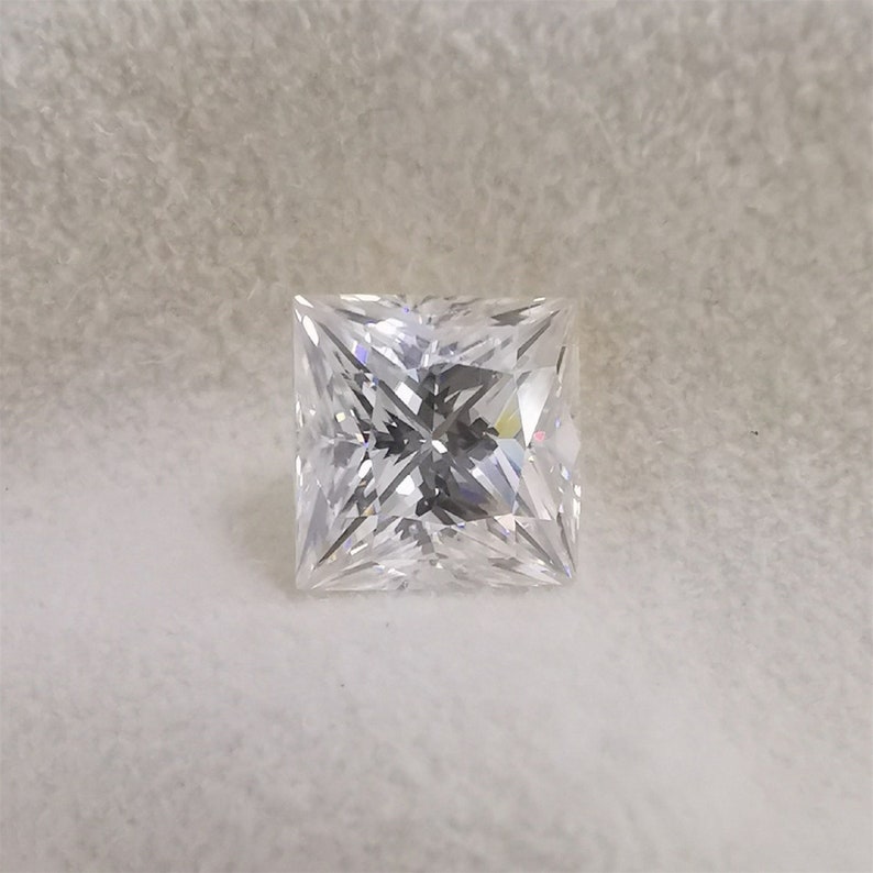 Princess Cut Moissanite Stone Square Gemstone Moissanite Loose - Etsy