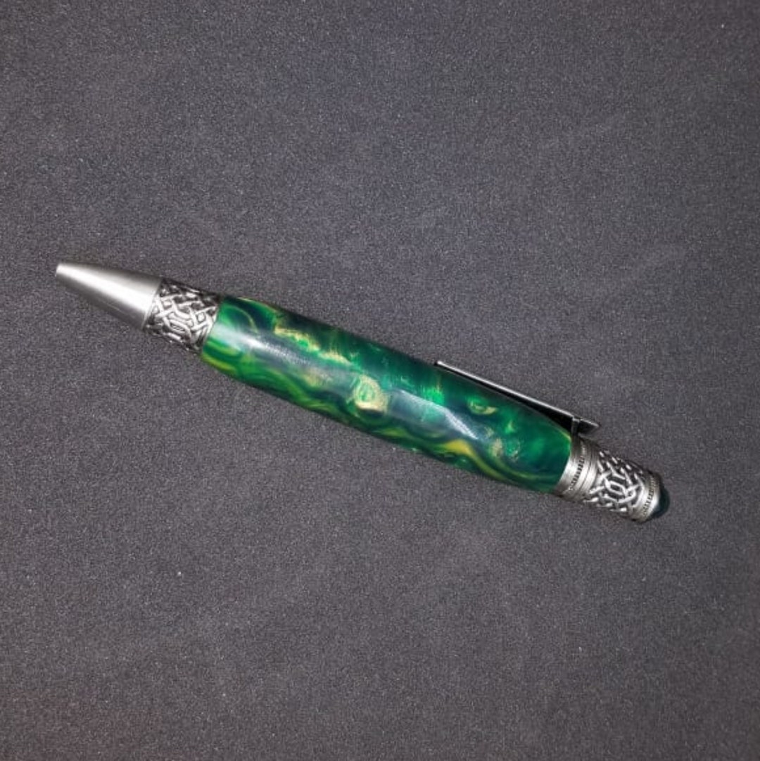 Green and Yellow Celtic Pen - Etsy