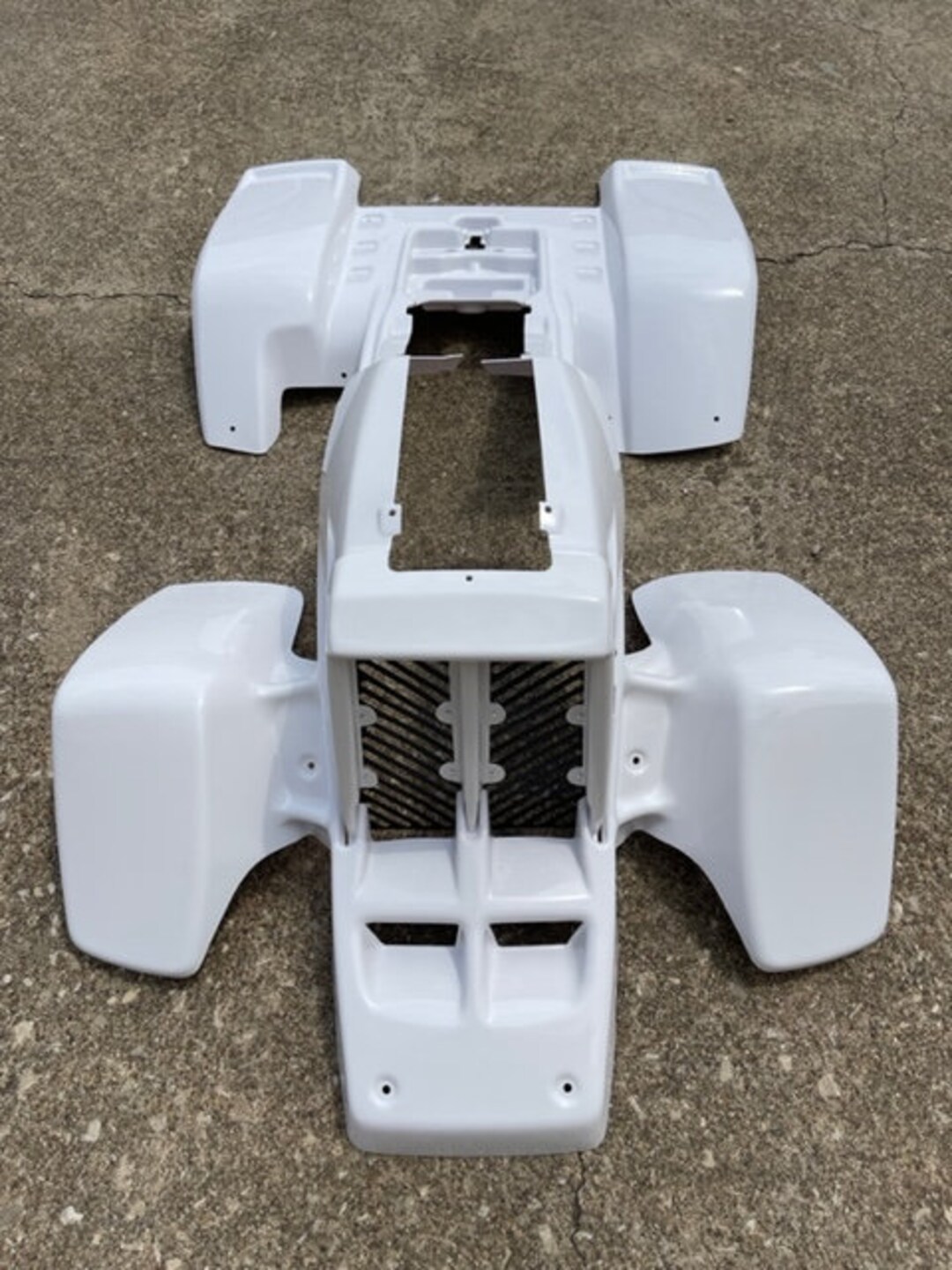 YAMAHA BANSHEE YFZ 350 White Complete Plastic Set Fender Kit Front ...