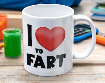 I Love Farting Mug | Etsy