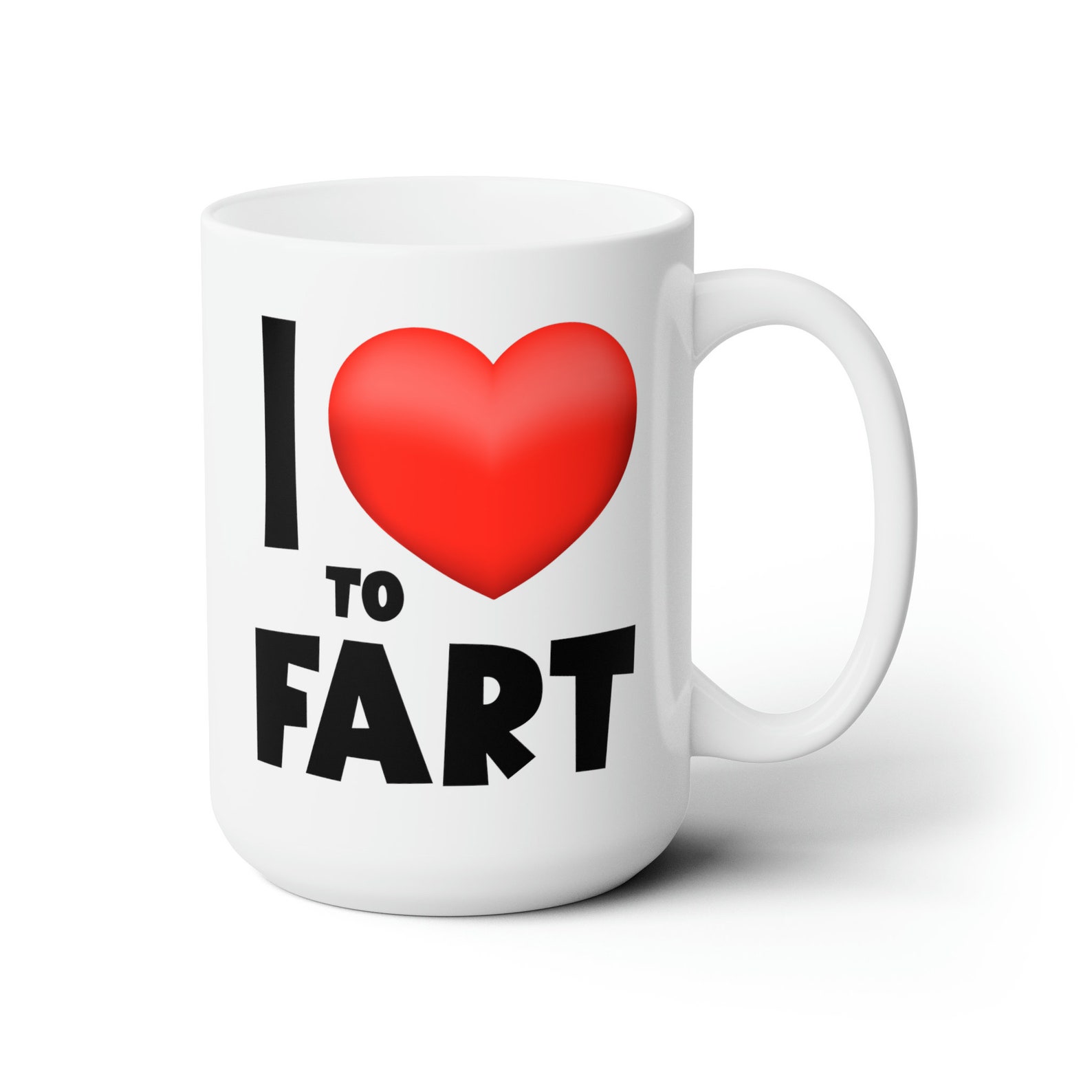 I Love to Fart Mug, I Heart to Fart Cup, Funny Fart Gifts for Coworkers ...
