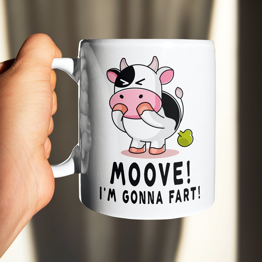 Cute Cow Mug Funny Fart Gifts Moove I'm Gonna Fart Cow Cup Novelty Gag ...