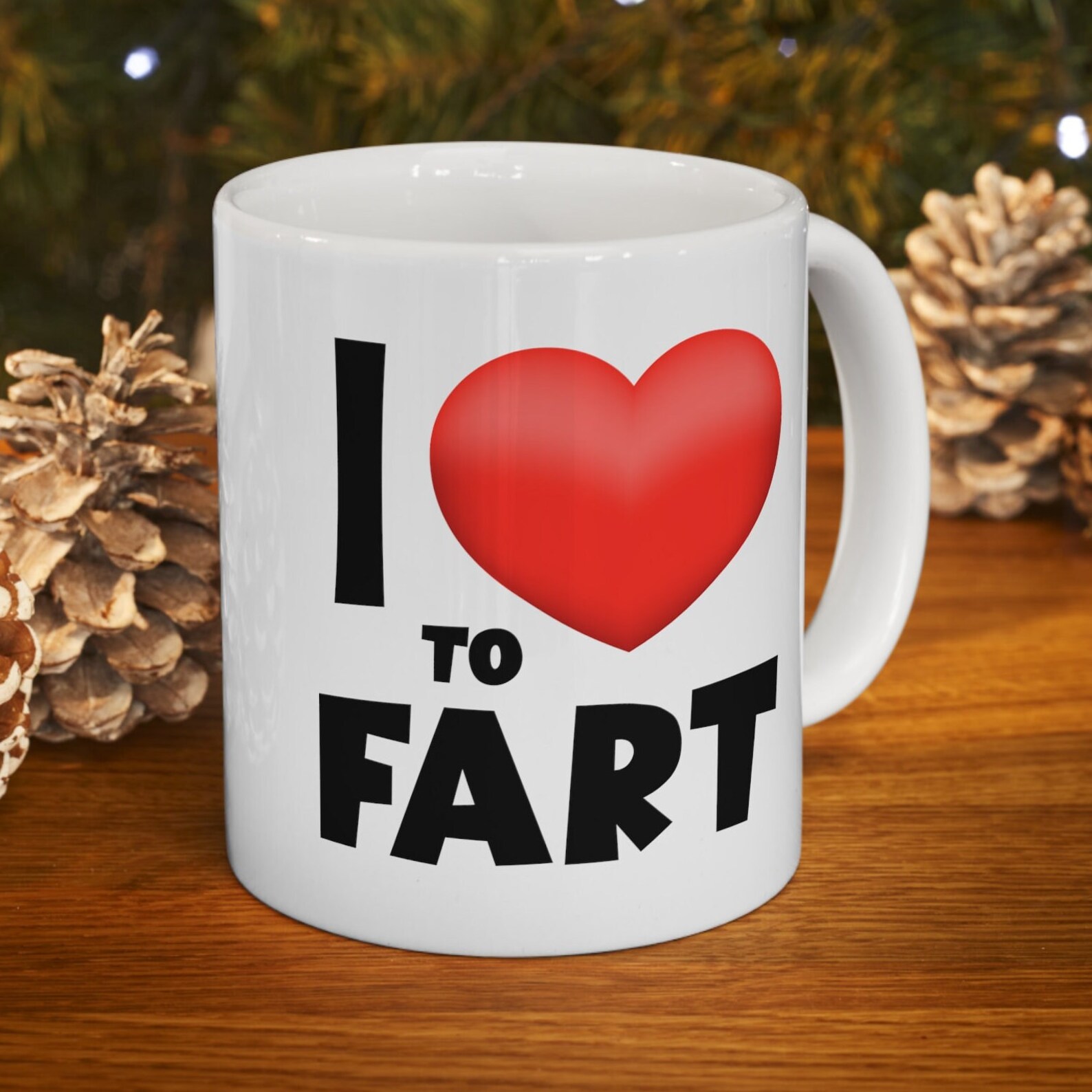 I Love to Fart Mug, I Heart to Fart Cup, Funny Fart Gifts for Coworkers ...