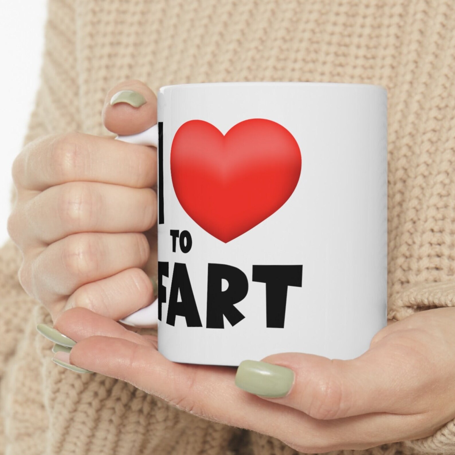 I Love to Fart Mug, I Heart to Fart Cup, Funny Fart Gifts for Coworkers ...