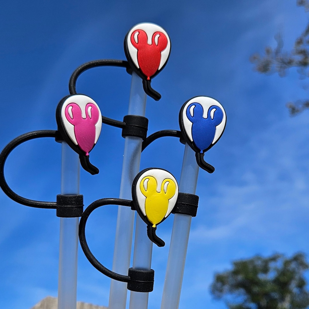 Mickey Balloon Straw Topper: Standard & Stanley Straw, Croc Charm - Etsy