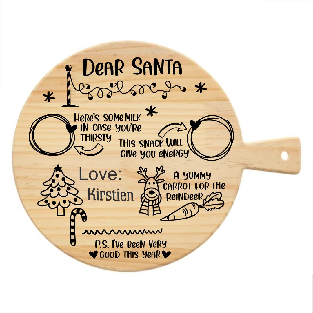 Customizable Dear Santa Cookie Board - Christmas Eve Keepsake - Etsy