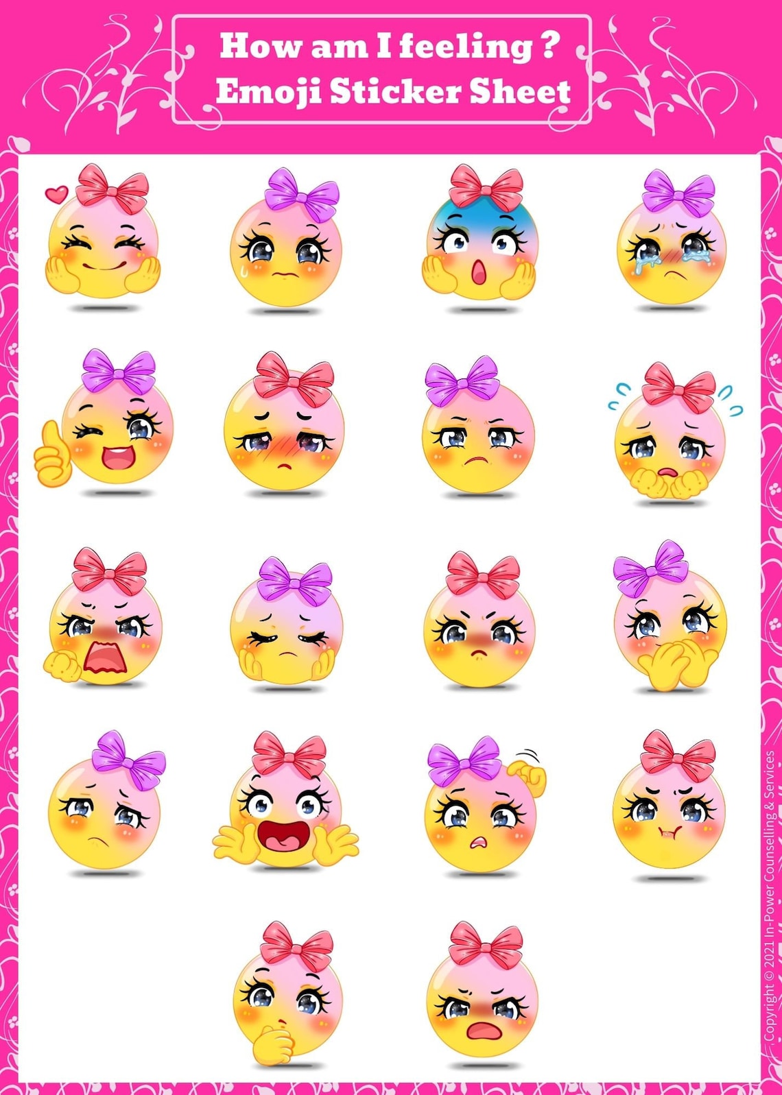 Feeling Stickers, How Am I Feeling Emoji Stickers 3 Sheet Set ...